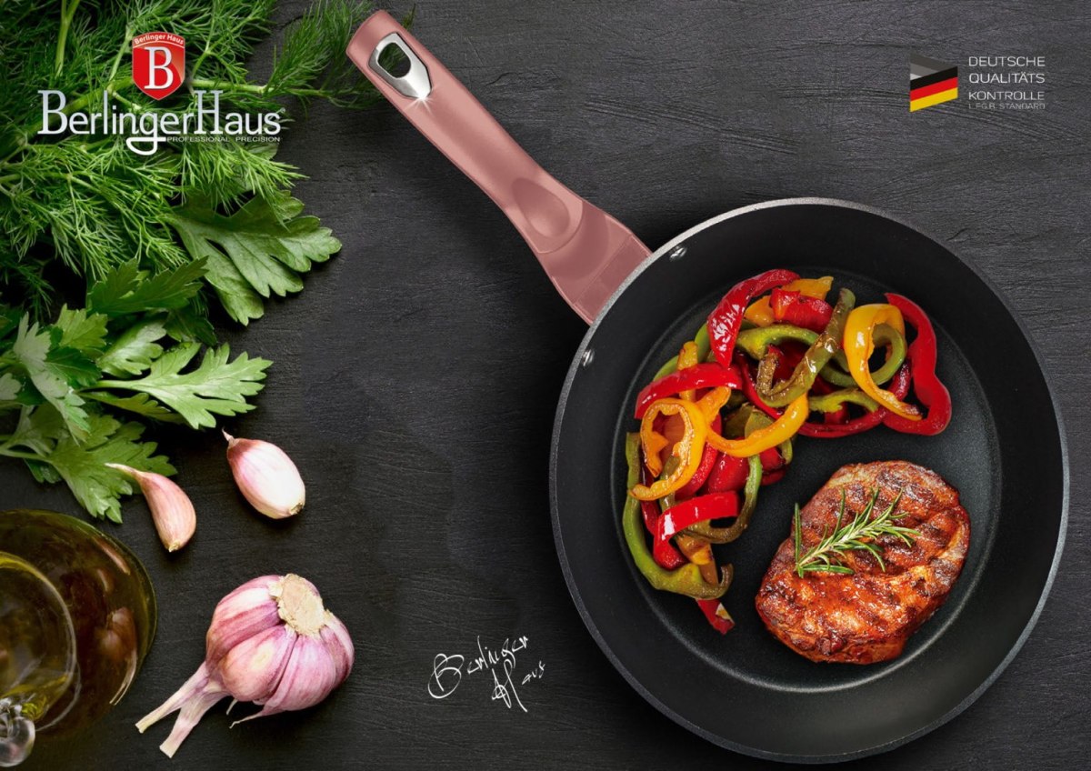 ZESTAW 3 PATELNI GRANITOWYCH 20/24/28CM BERLINGER HAUS METALLIC LINE i-ROSE BH-6170 > ZESTAW 3 ...